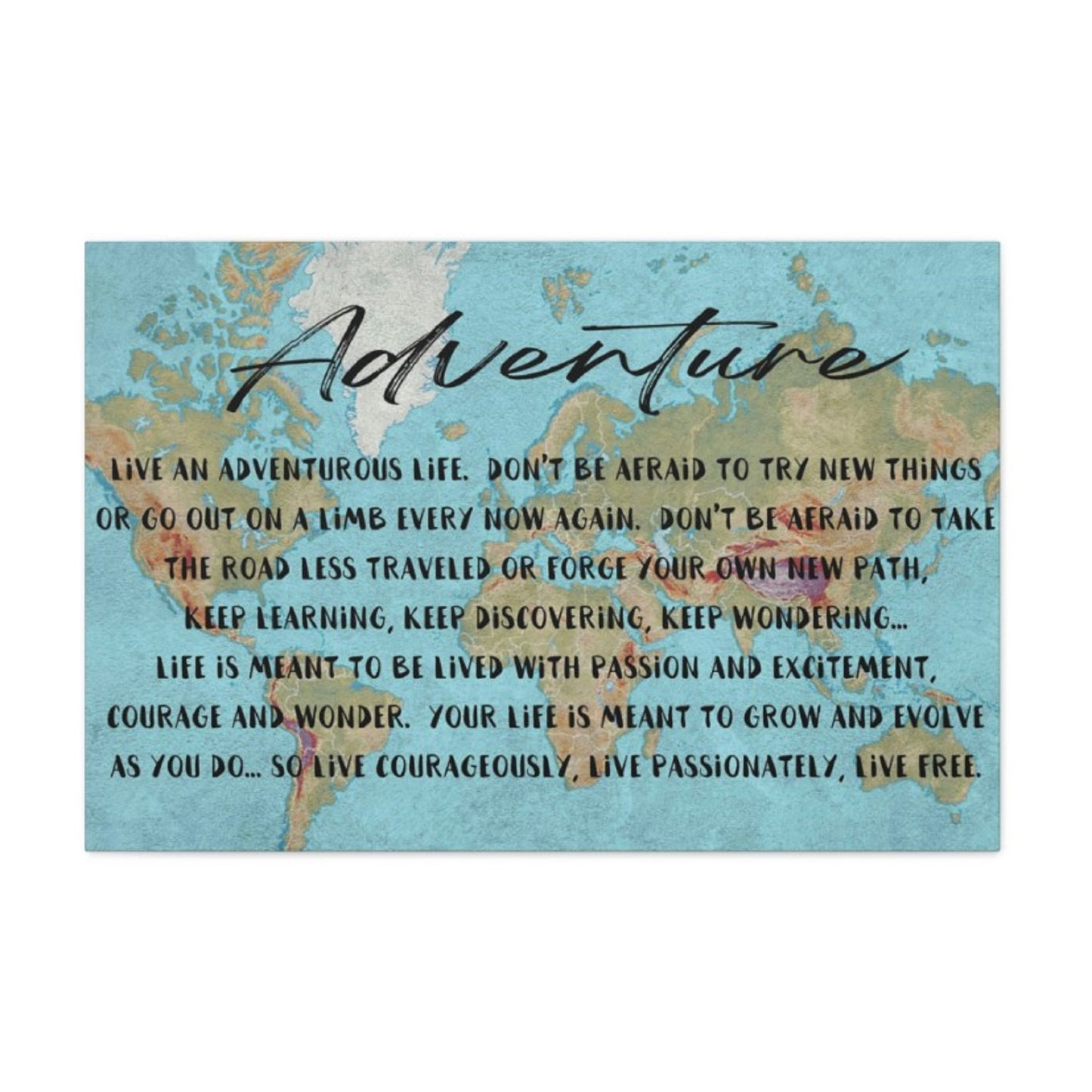 Adventure World Map Wrapped Canvas – sd316legacy.com