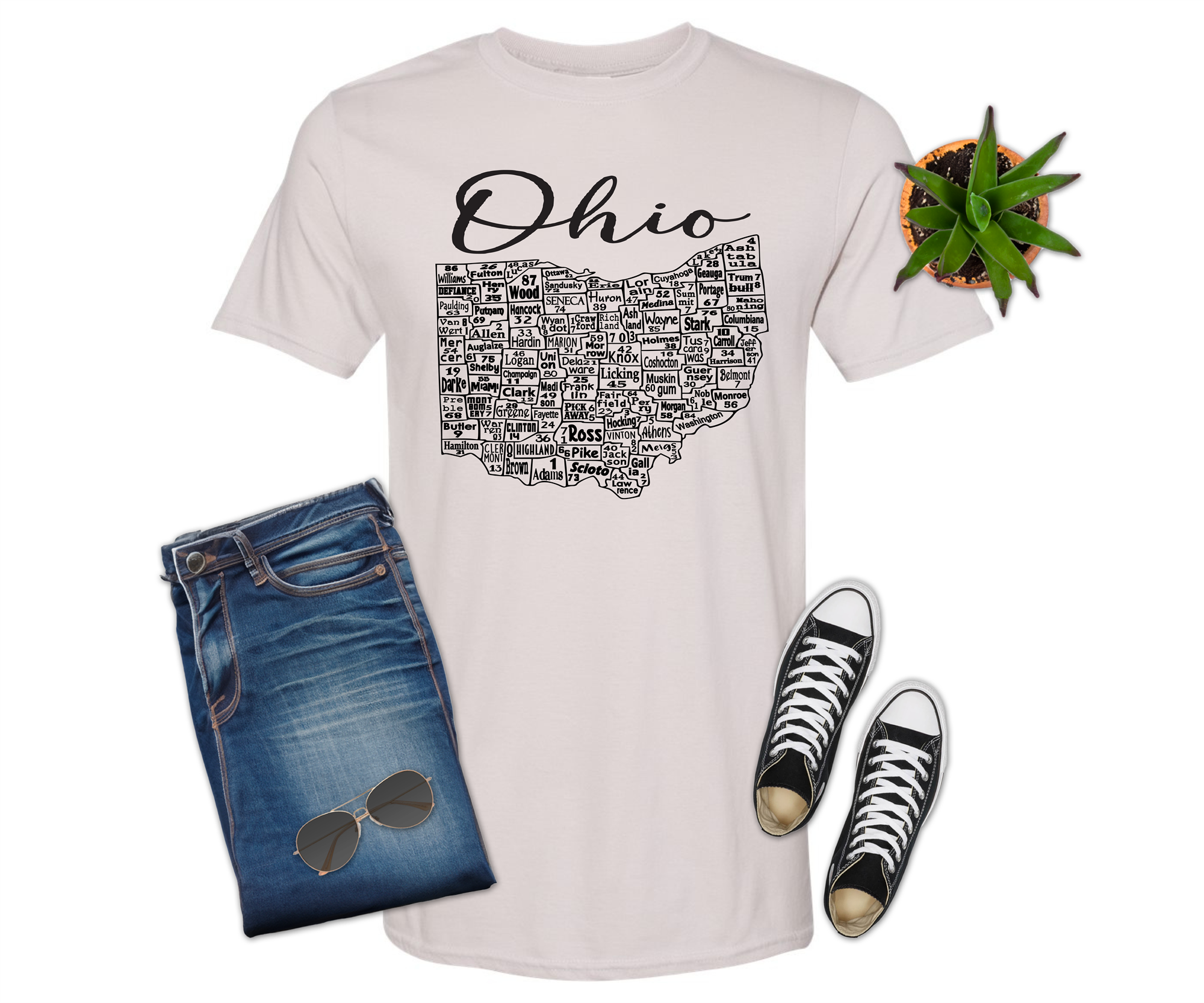 Ohio License Plate County Map Shirt – sd316legacy.com